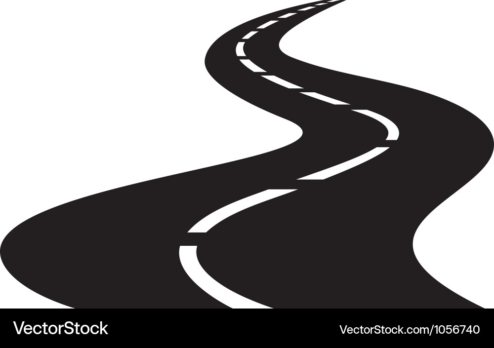 Winding road Royalty Free Vector Image - VectorStock
