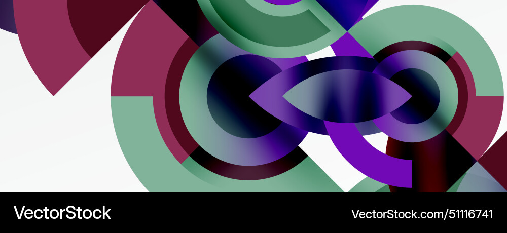 Colorful purple and green pattern on white Vector Image