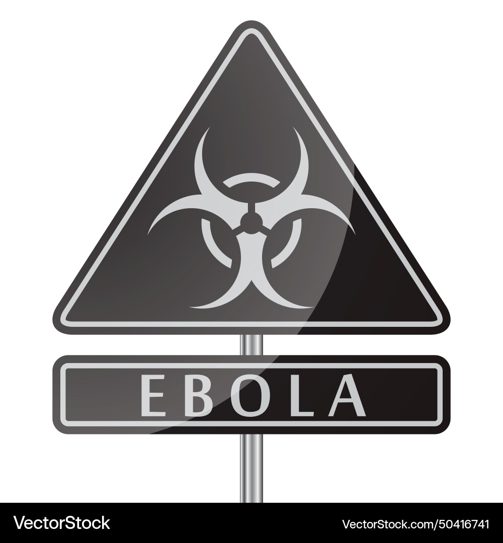 Ebola danger black poster Royalty Free Vector Image