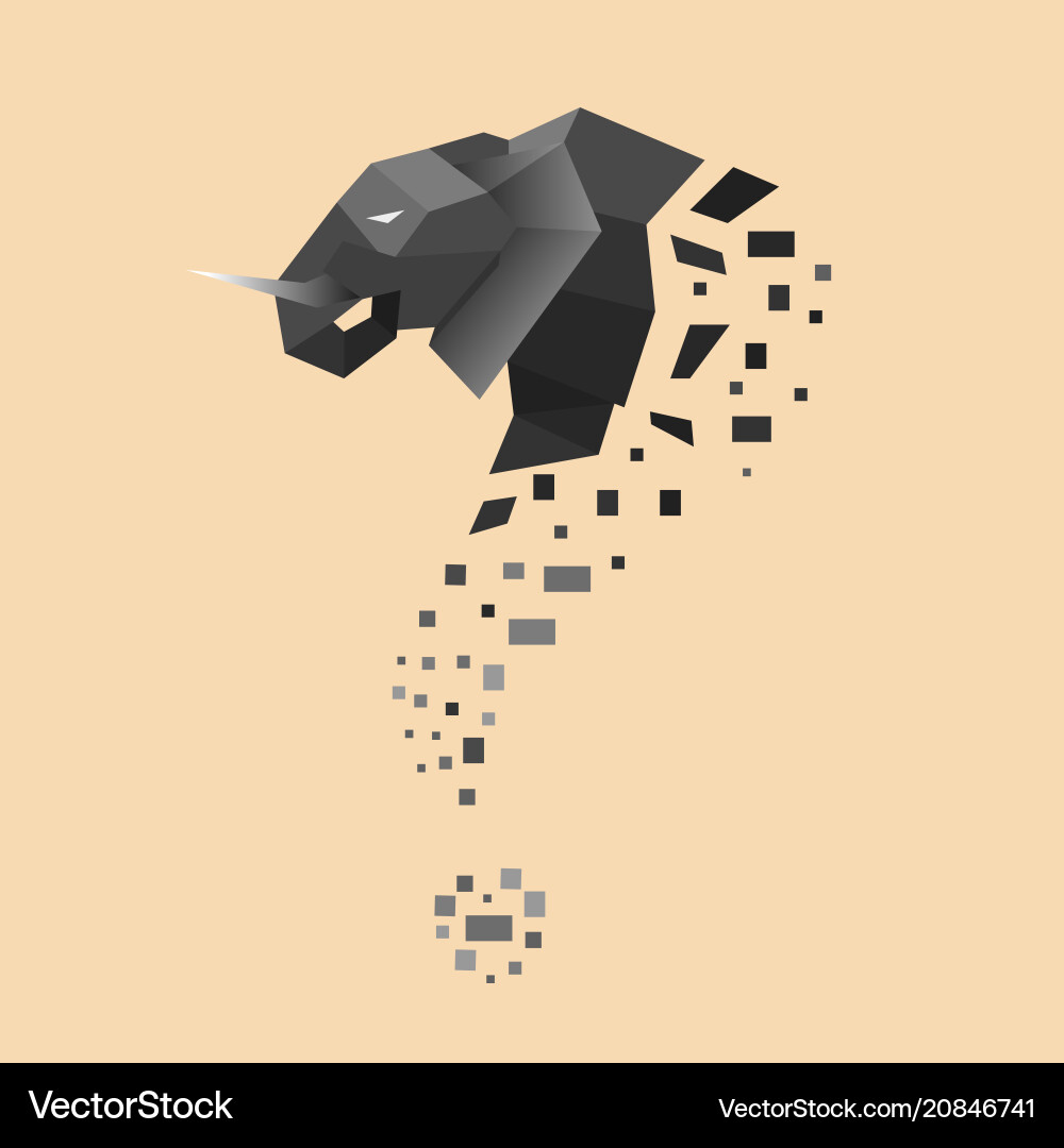 Elephant Question Mark Royalty Free Vector Image