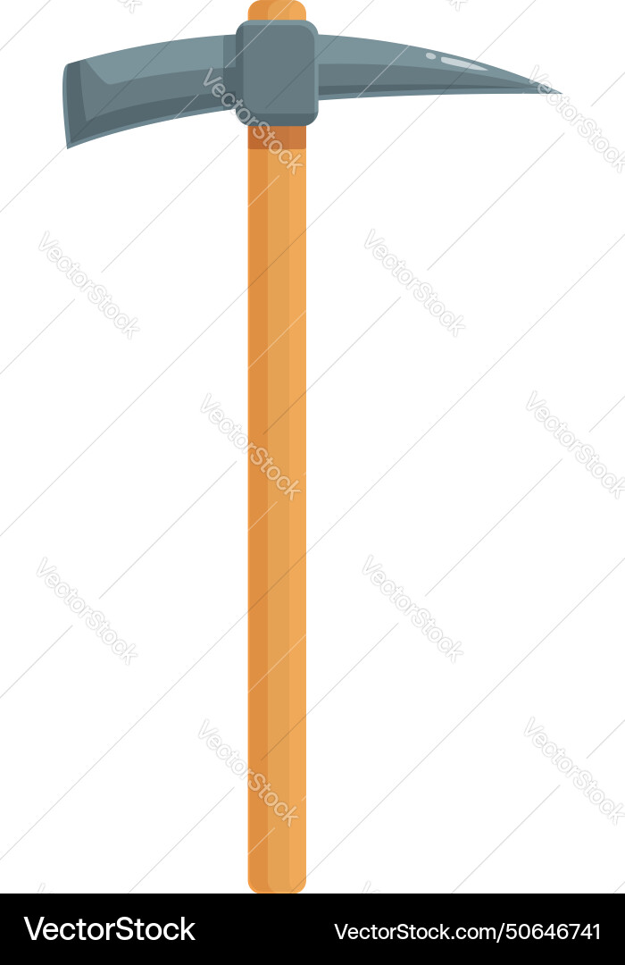 Handle pick axe icon cartoon shaft plant Vector Image