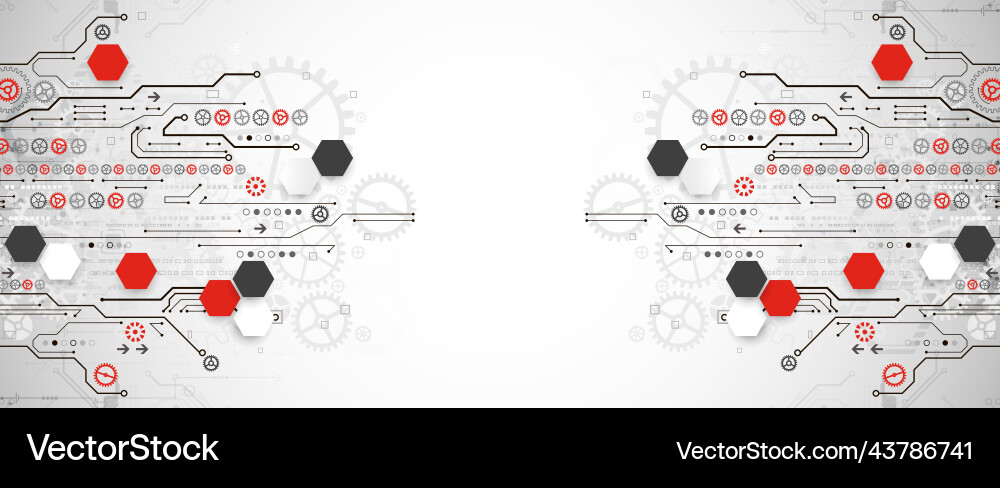 Modern futuristic engineering science technology Vector Image