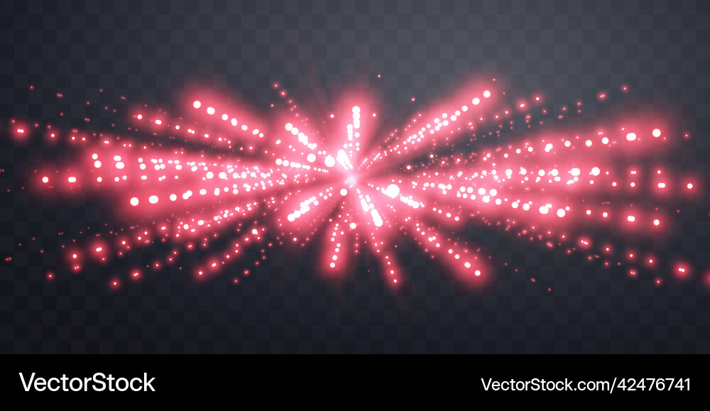 Red sunlight lens flare sun flash with rays Vector Image