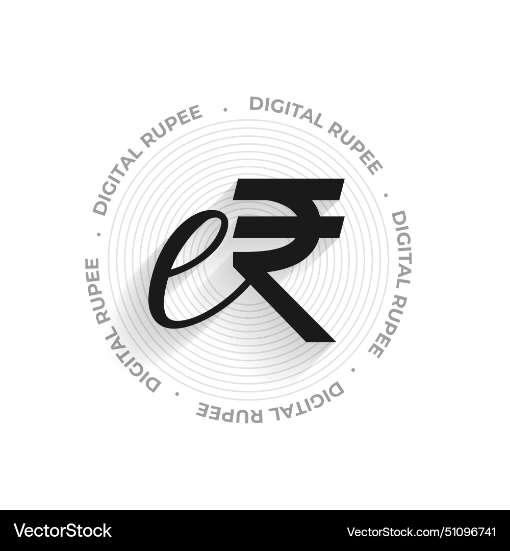 Secure indian currency e rupi symbol background Vector Image