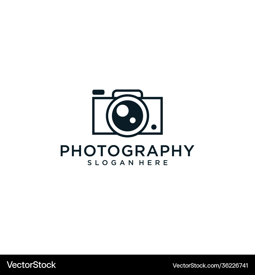 Vintage video camera logo design for cinema Vector Image