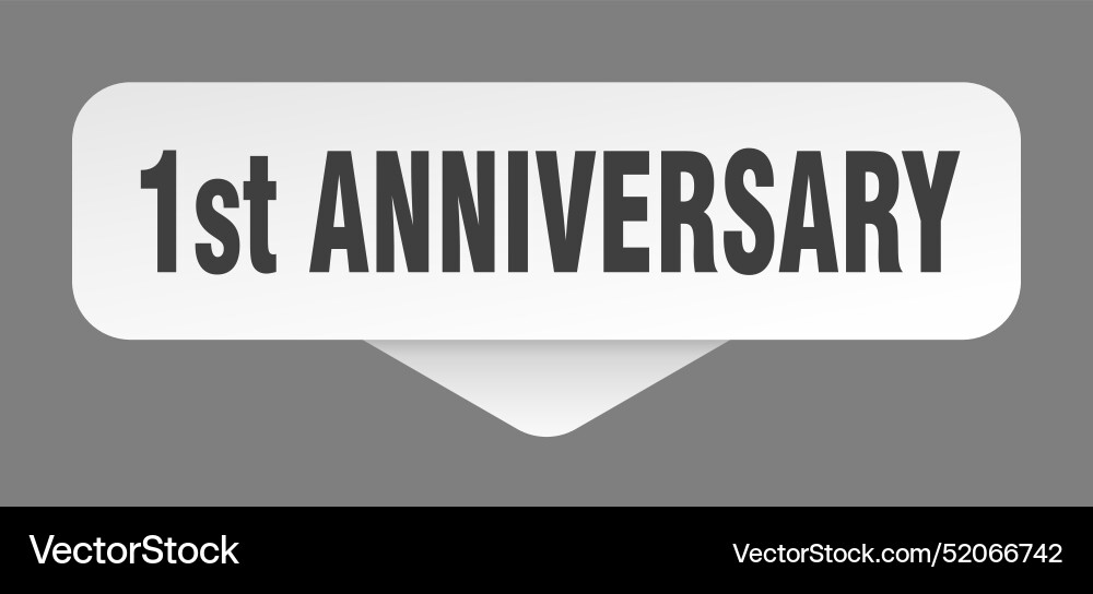 1st anniversary sticker sign Royalty Free Vector Image