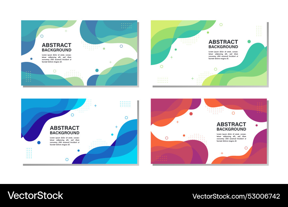 Abstract Colorful Backgrounds - Set Royalty Free Vector