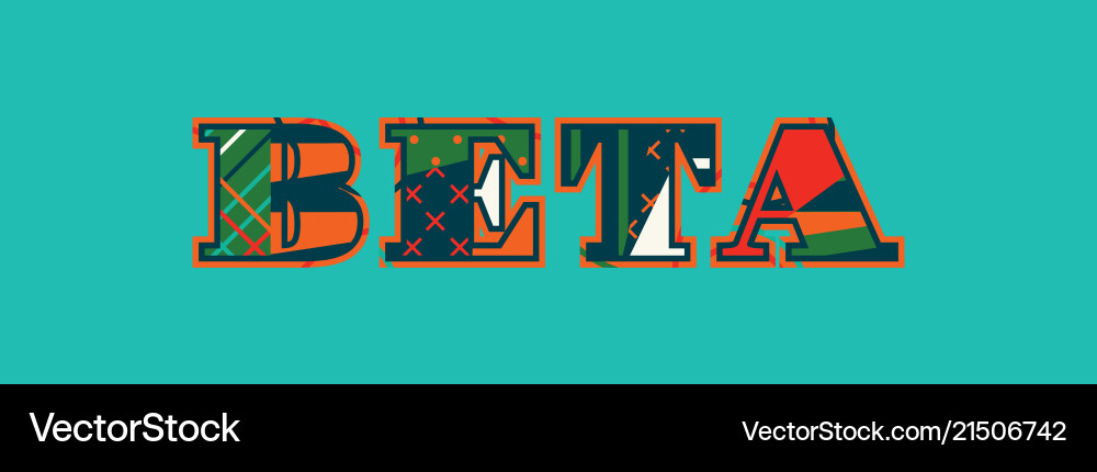 Beta concept word art Royalty Free Vector Image