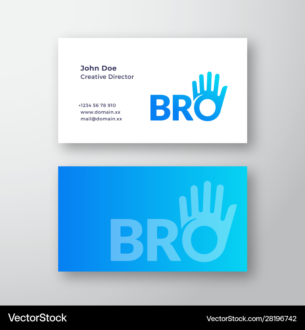 Bro or brother abstract sign logo Royalty Free Vector Image