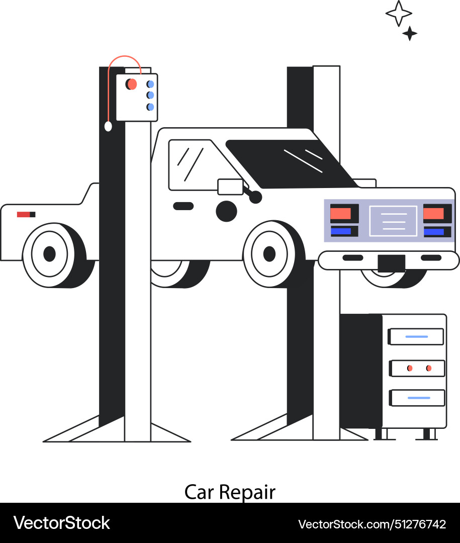 Car repair Royalty Free Vector Image - VectorStock