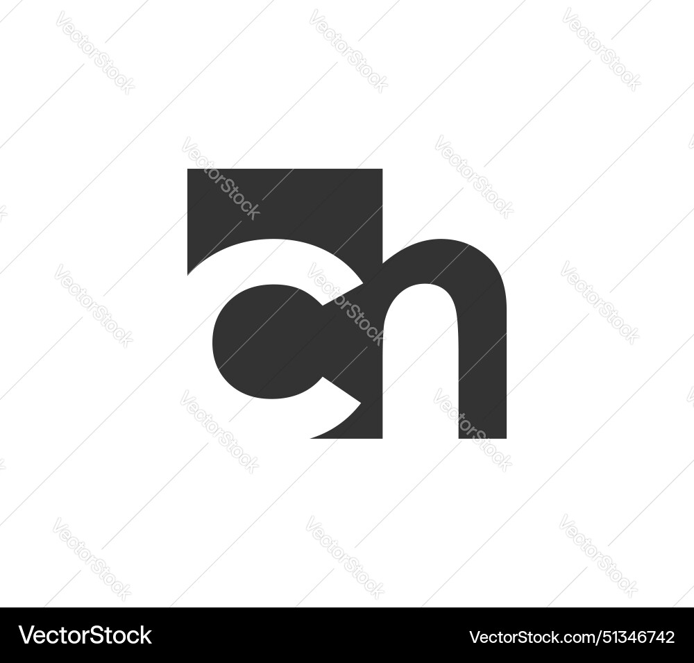Ch creative geometric initial based modern Vector Image