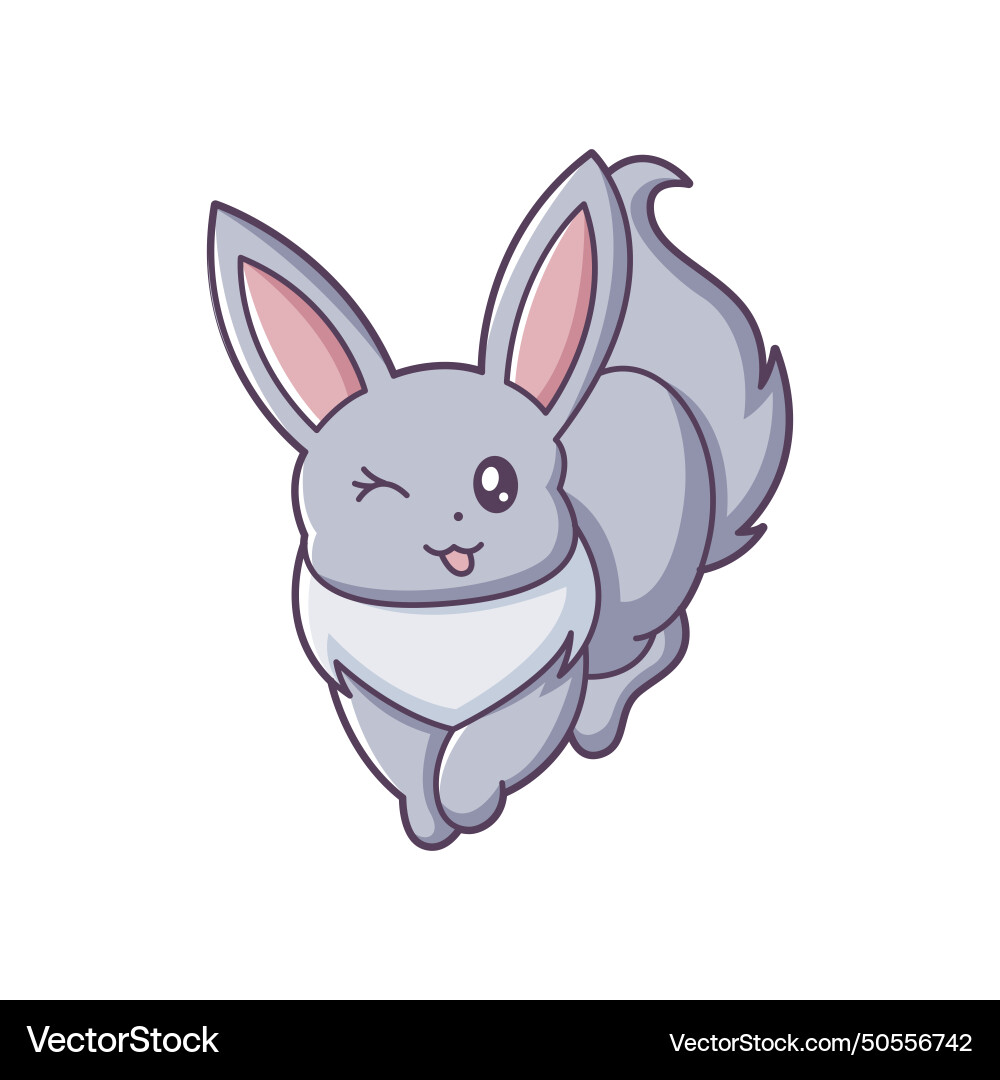 Cute rabbit character design Royalty Free Vector Image