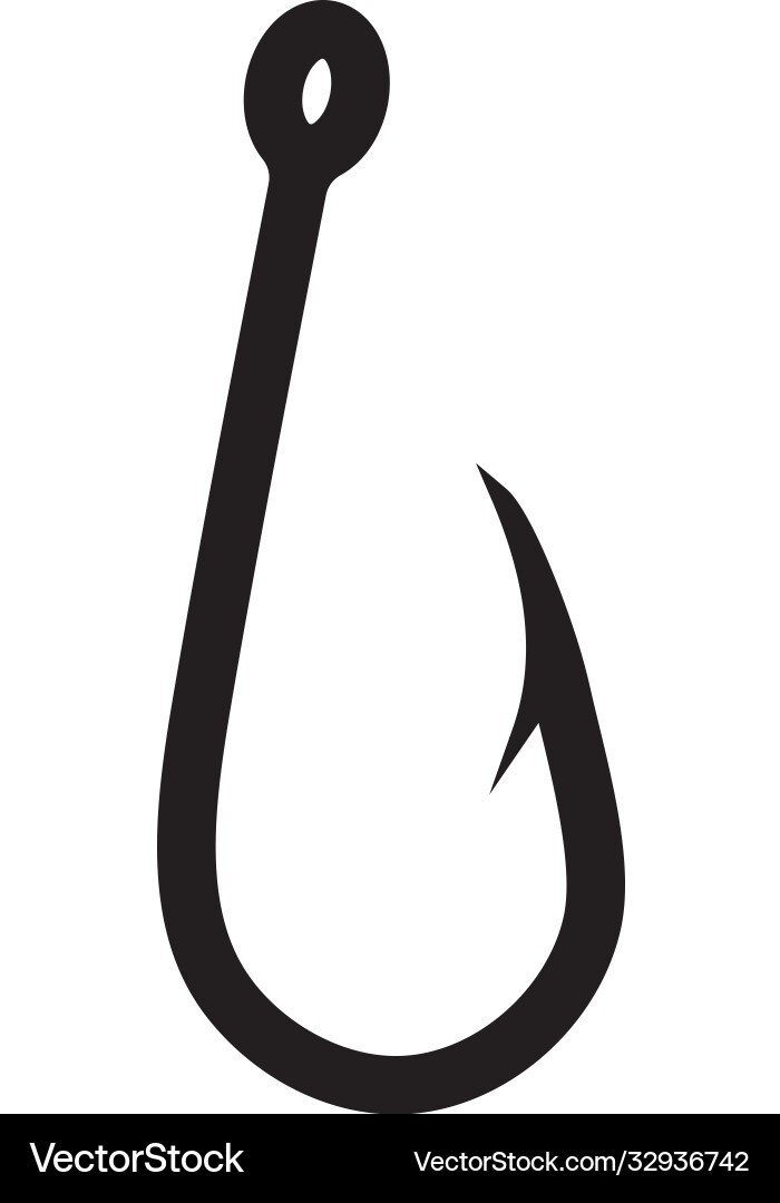 Fishing hook Royalty Free Vector Image - VectorStock