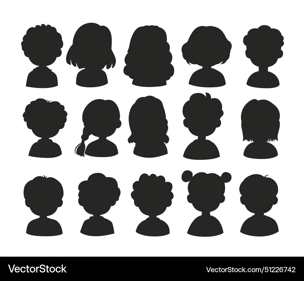 People avatar icons user profile silhouette Vector Image
