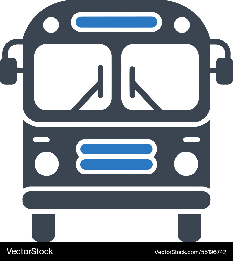 Public transport bus icon Royalty Free Vector Image