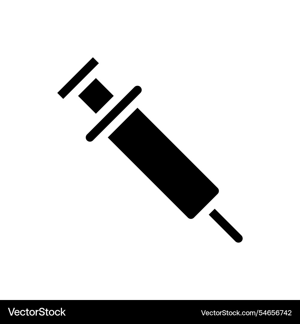 Syringe icon for injection or vaccination concept Vector Image
