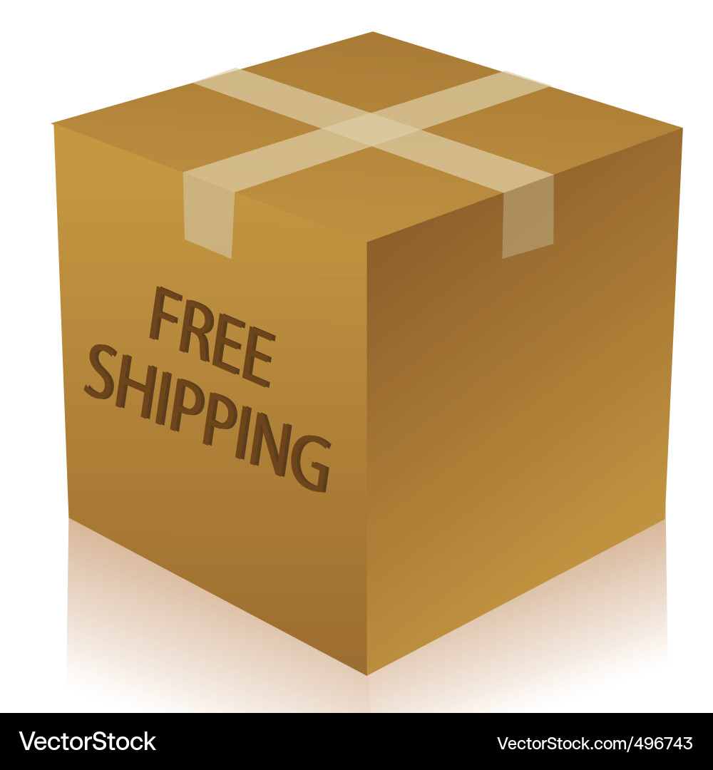 Cardboard Parcel Box Royalty Free Vector Image
