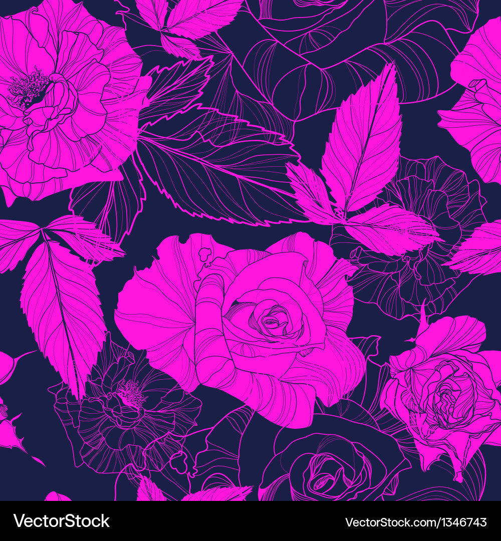 Floral background with roses Royalty Free Vector Image