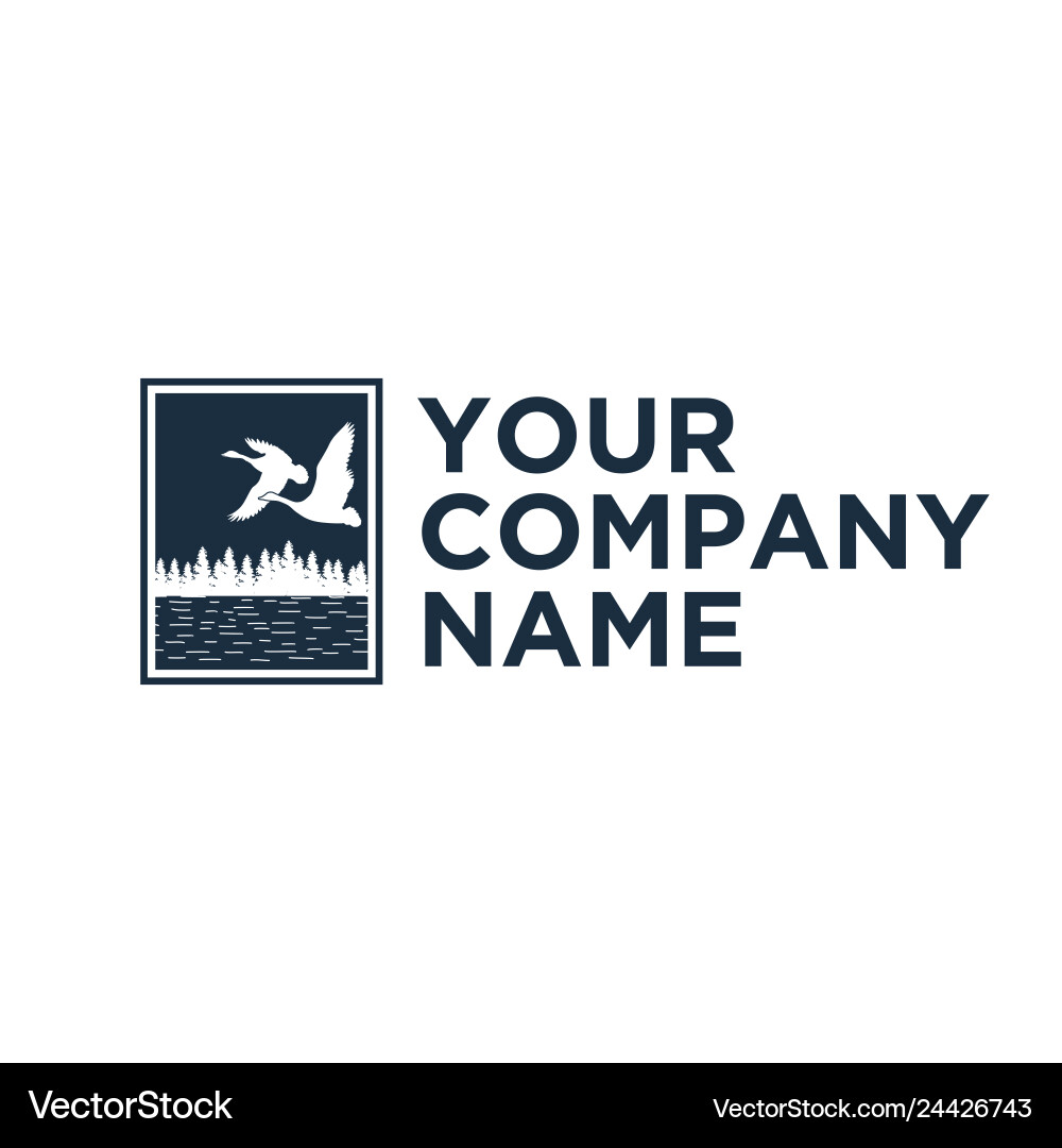 Flying ducks logo designs Royalty Free Vector Image