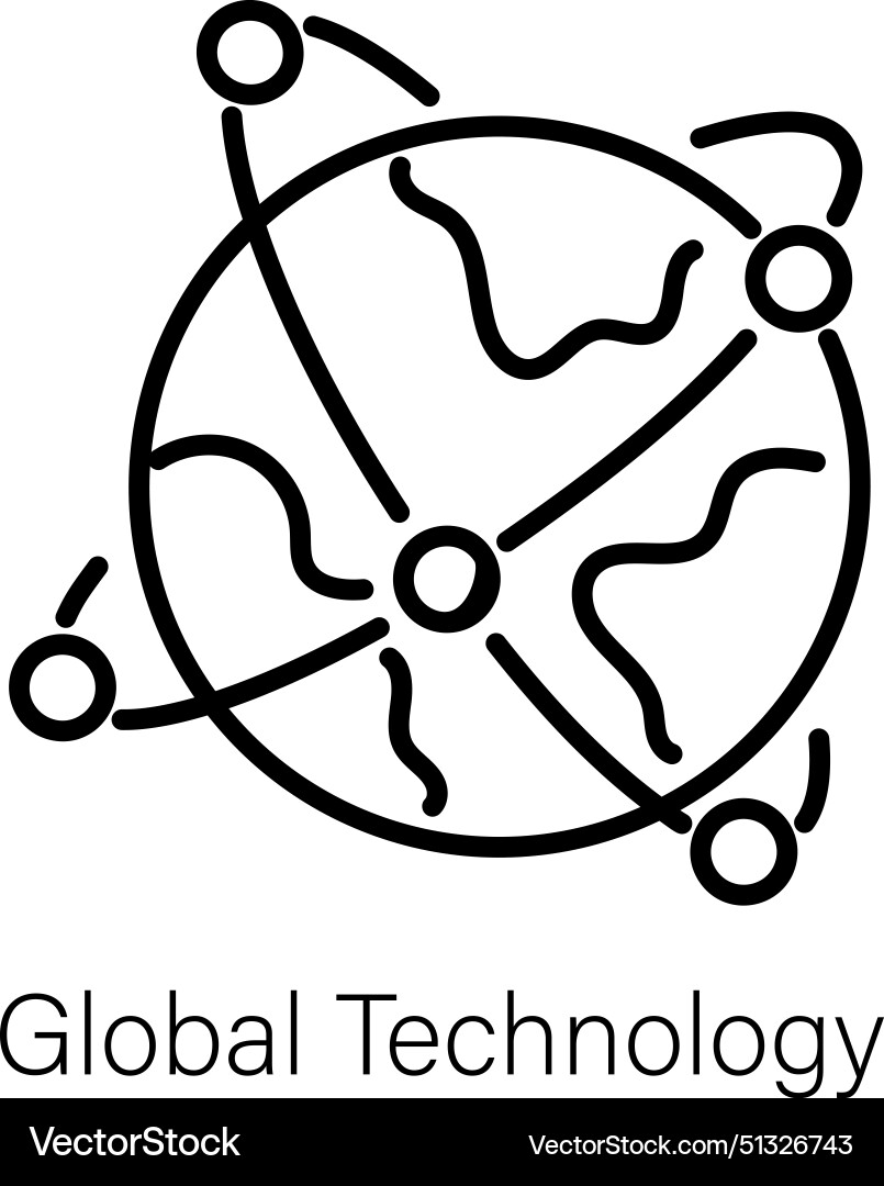 Global technology Royalty Free Vector Image - VectorStock