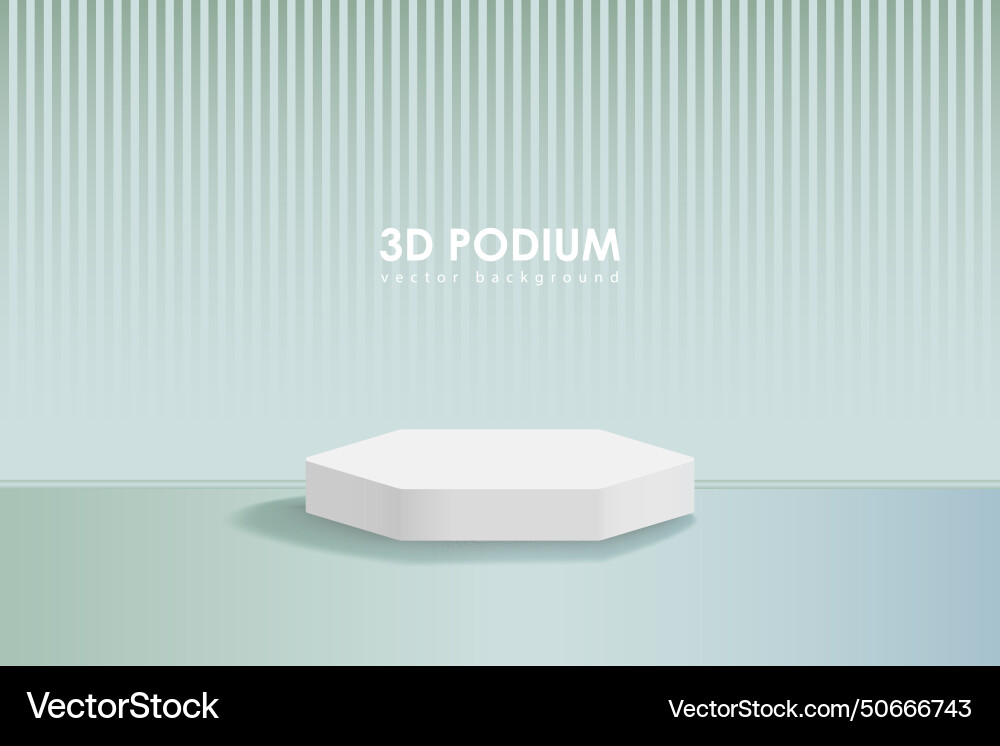 Green podium mockup Royalty Free Vector Image - VectorStock