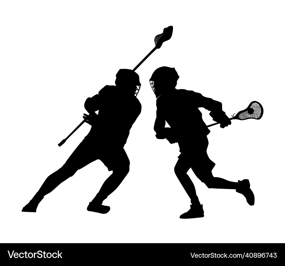 Lacrosse players Royalty Free Vector Image - VectorStock