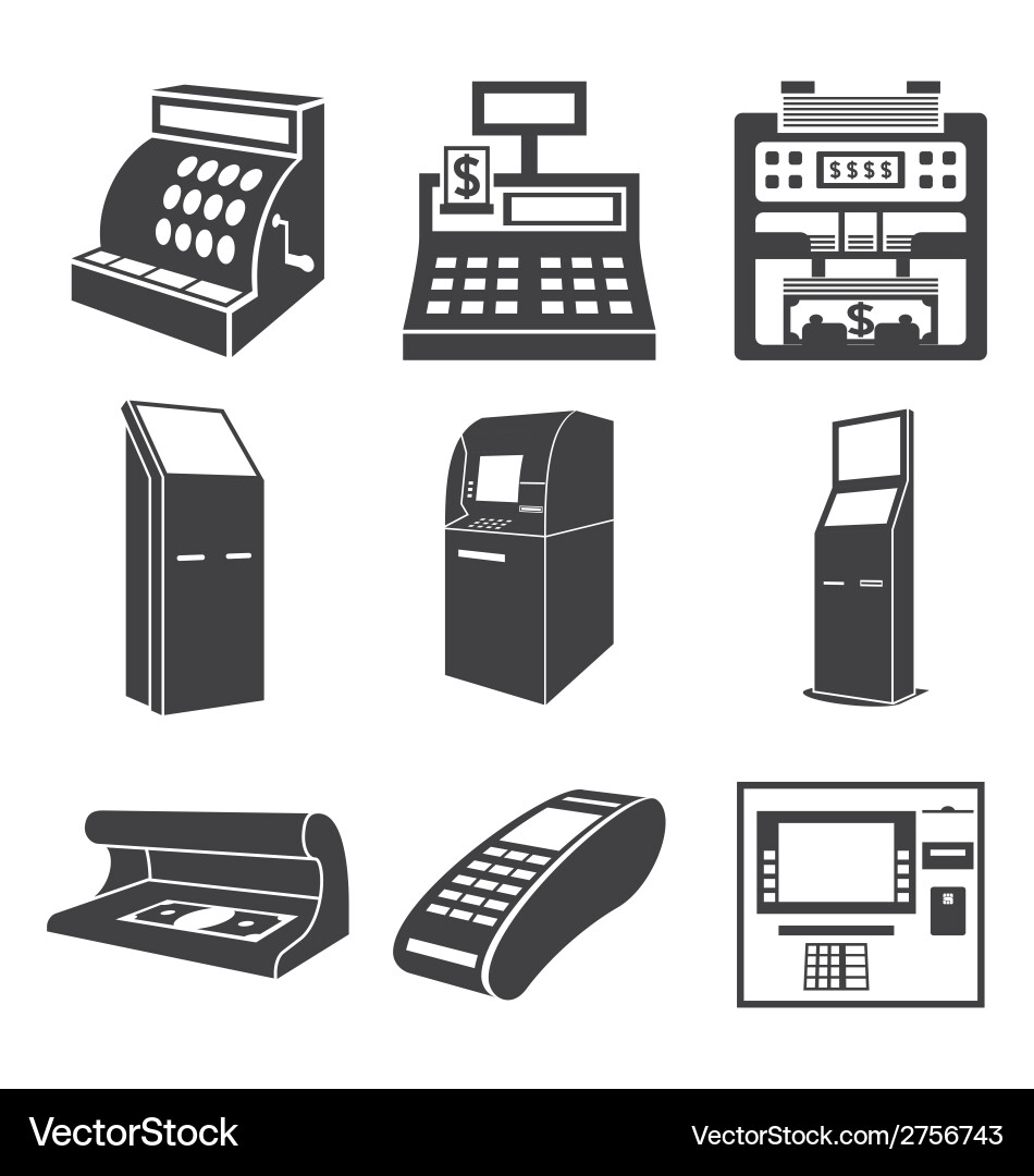 Money Transaction Icons Royalty Free Vector Image