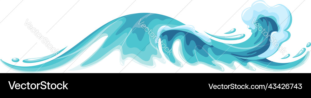 Ocean wave Royalty Free Vector Image - VectorStock