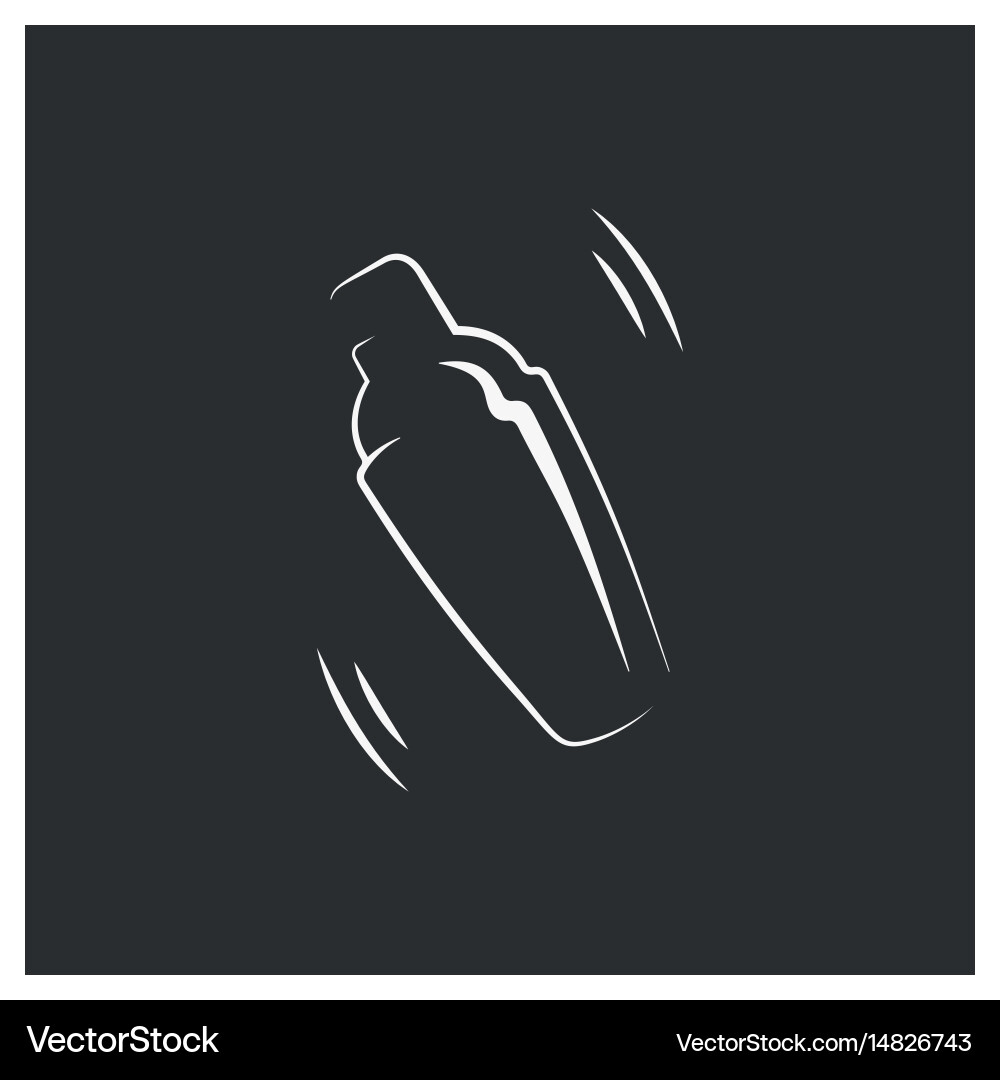 Shaker logo bar cocktail design background Vector Image