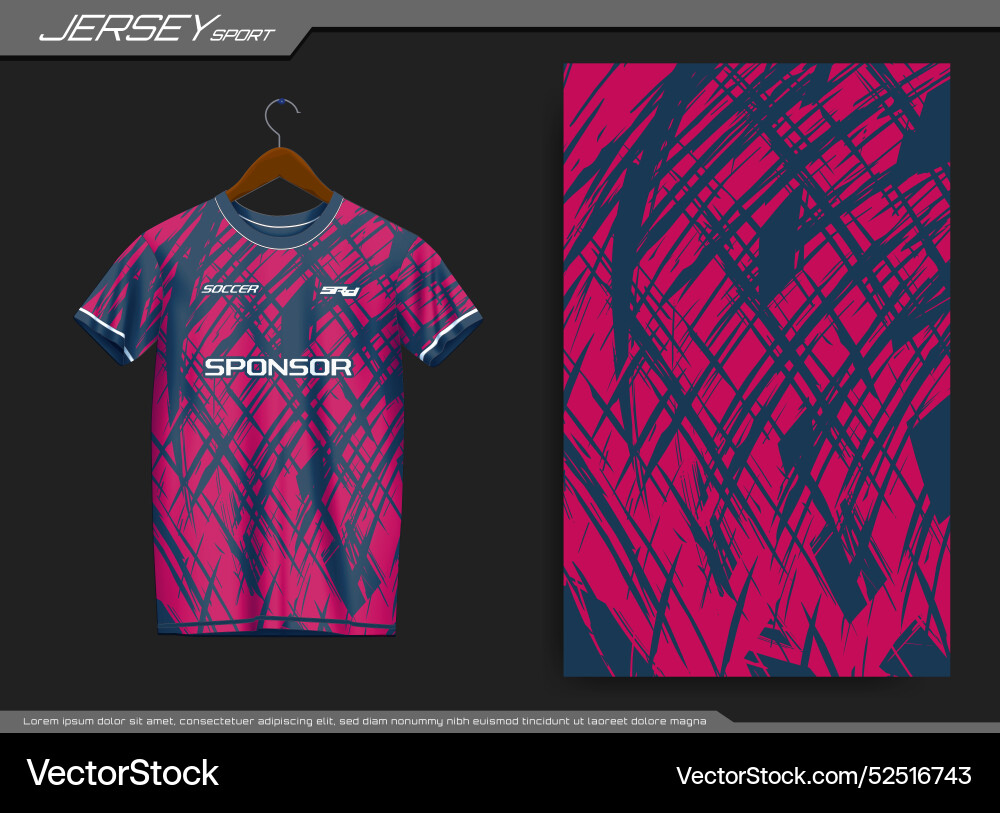 Sports geometric racing jersey design Royalty Free Vector