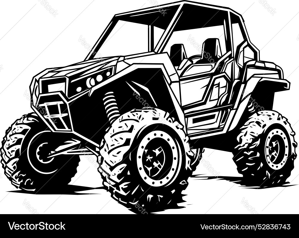 Utv adventure seeker emblem symbolizing outdoor Vector Image