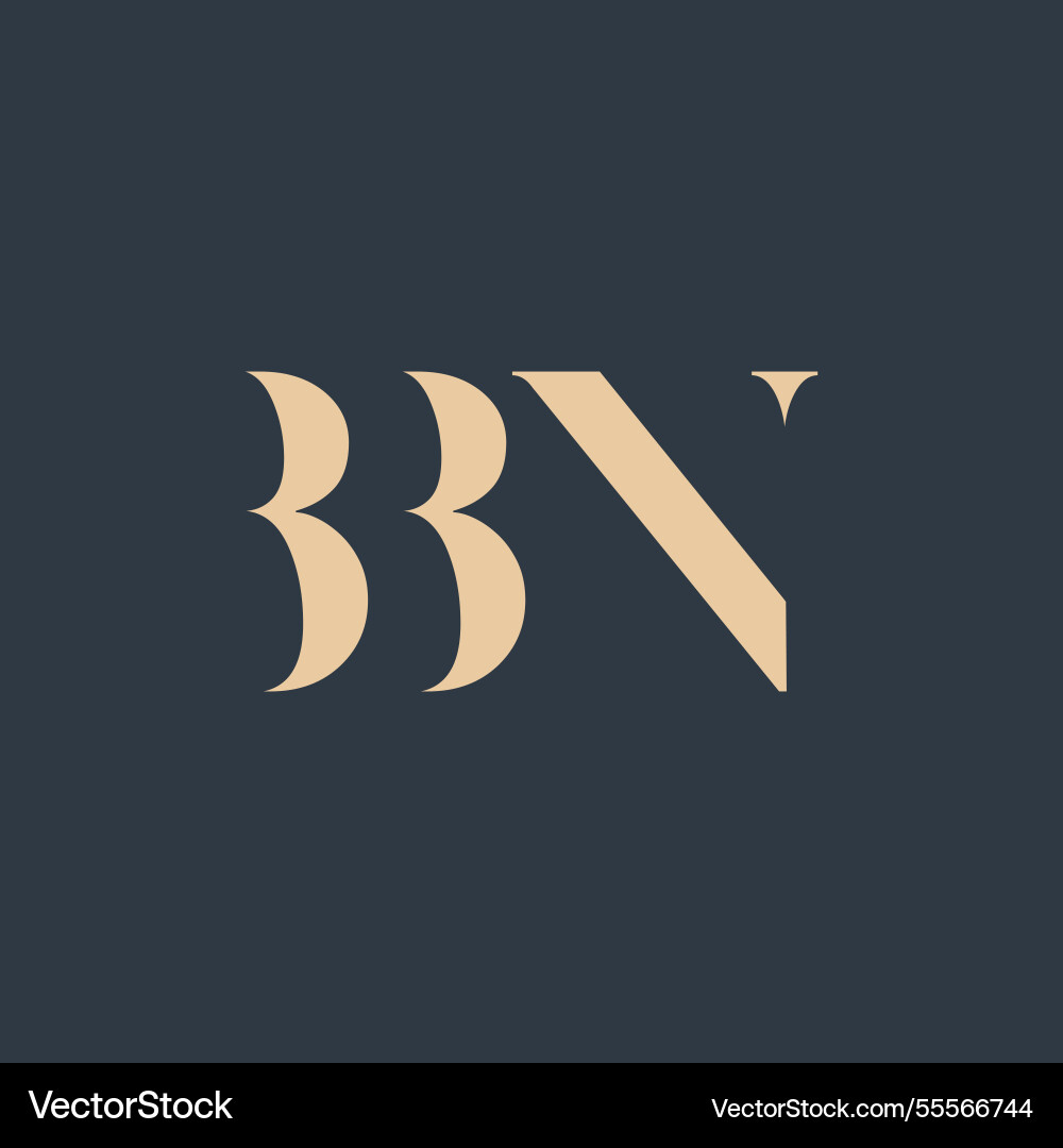 Bbn abstract letter logo Royalty Free Vector Image