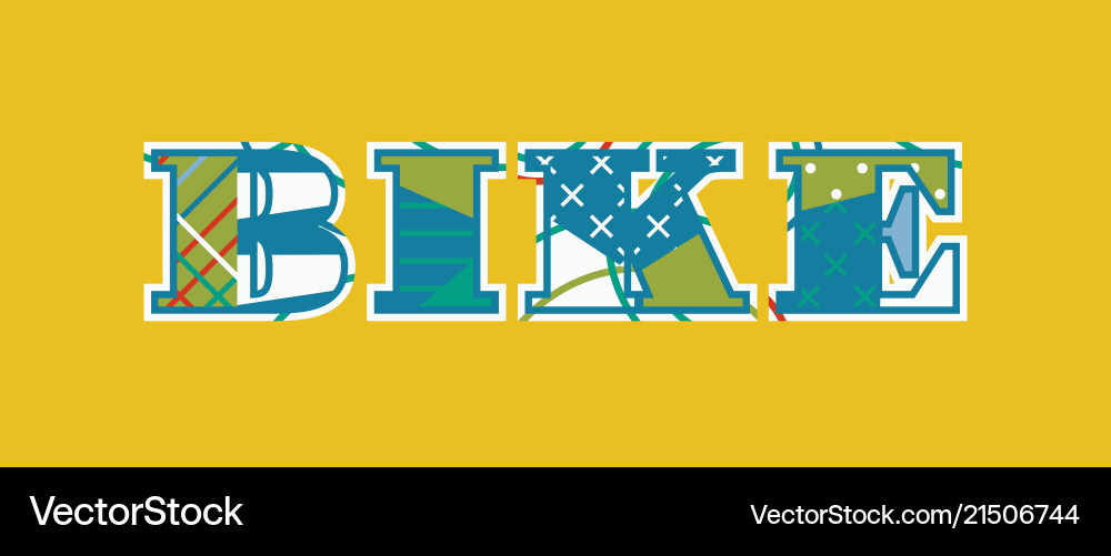 Bike concept word art Royalty Free Vector Image