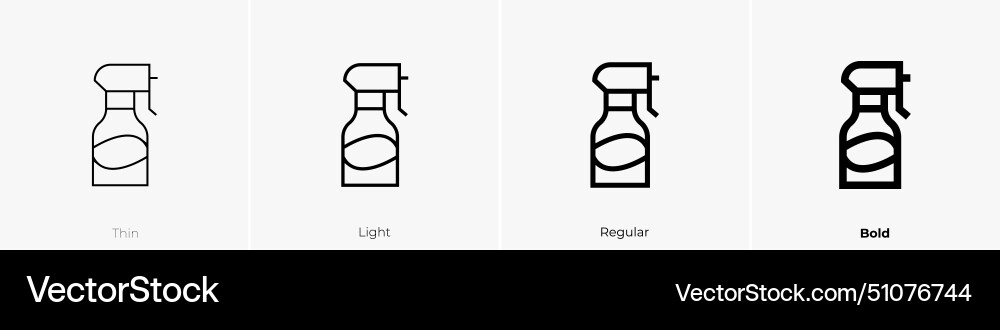 Cleaning icon thin light regular and bold style Vector Image