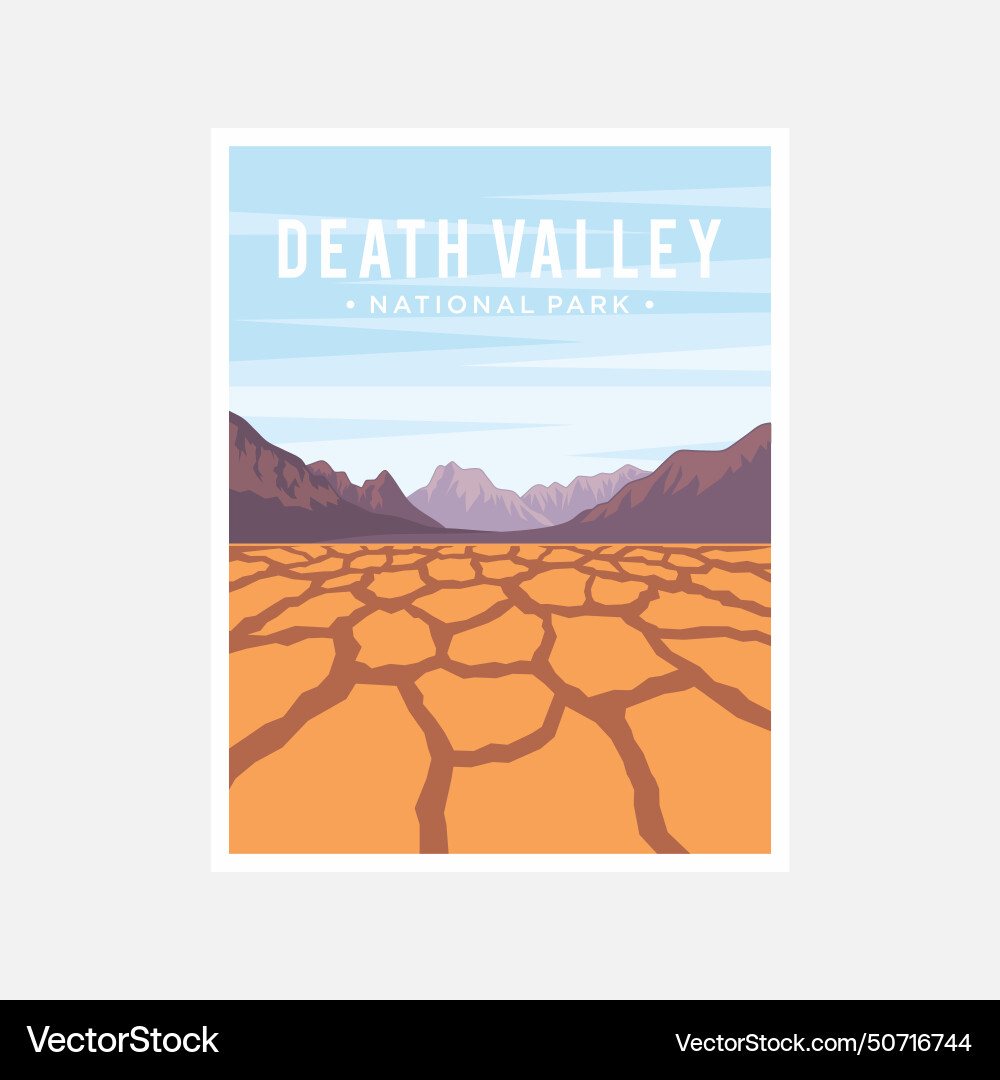 Death valley national park poster Royalty Free Vector Image
