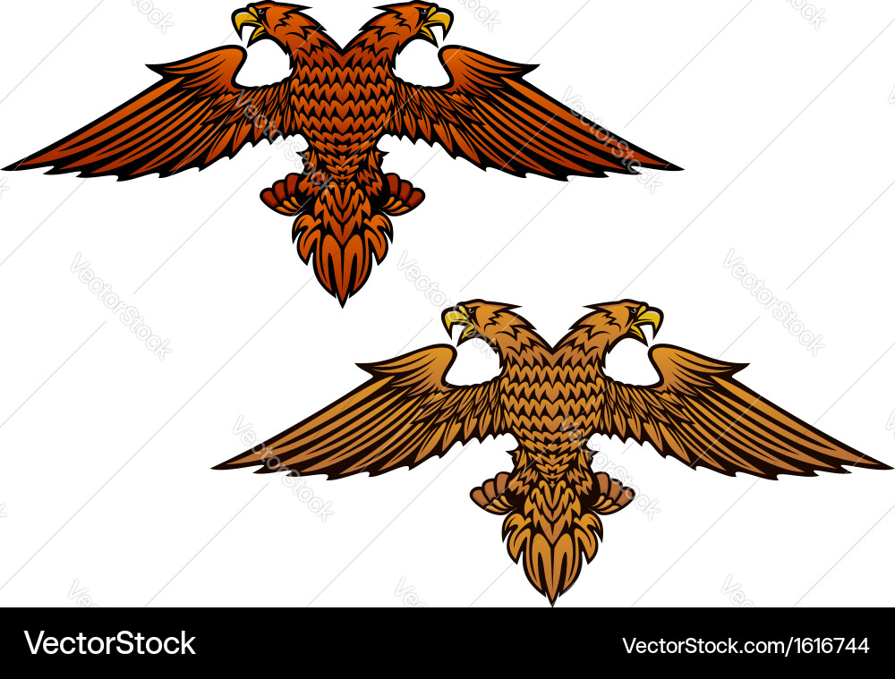 Double headed eagle Royalty Free Vector Image - VectorStock