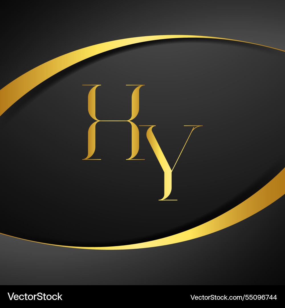 Hy luxury letter logo Royalty Free Vector Image
