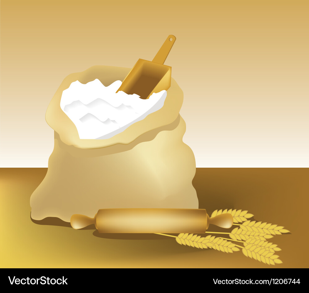 Mehl Lizenzfreies Vektorbild - VectorStock