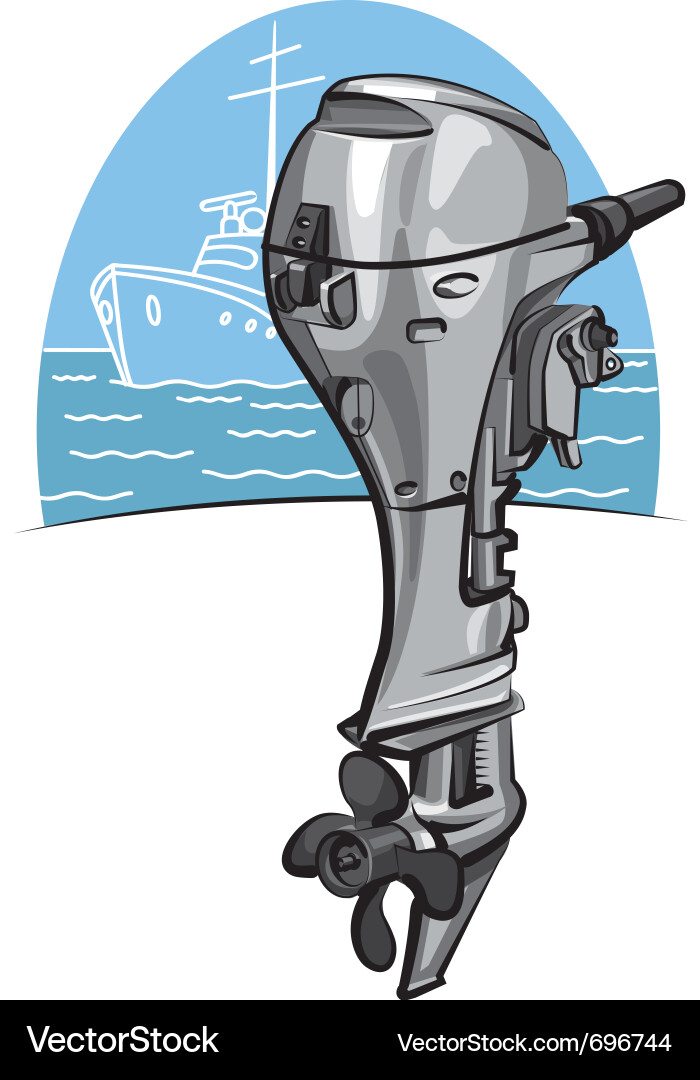 Outboard boat motor Royalty Free Vector Image - VectorStock