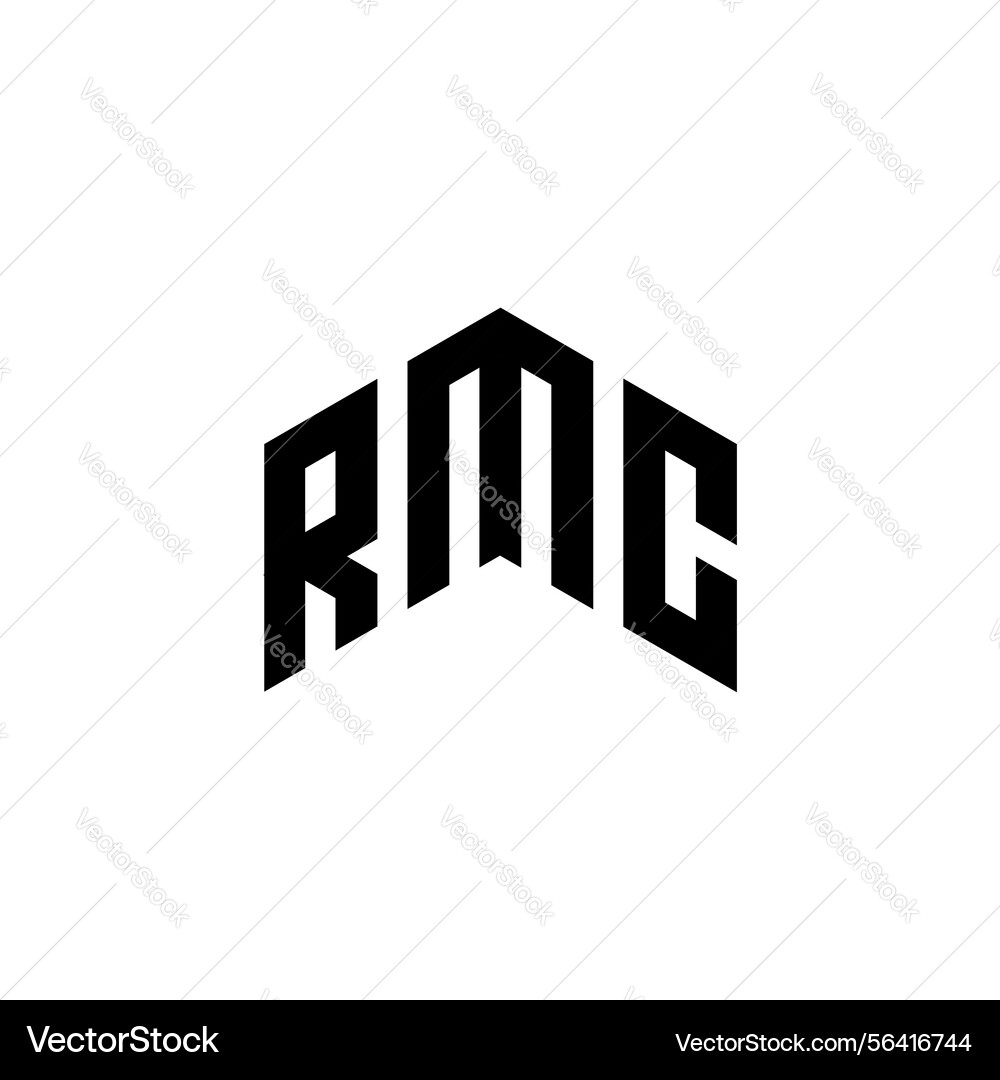Rmc letter monogram initial logo design template Vector Image