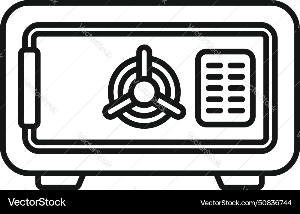 Safe protection unlock icon outline trust Vector Image