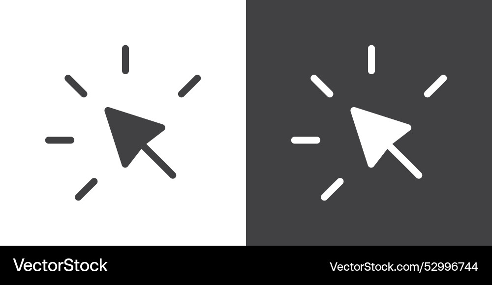 Select element icon flat set in black and white Vector Image