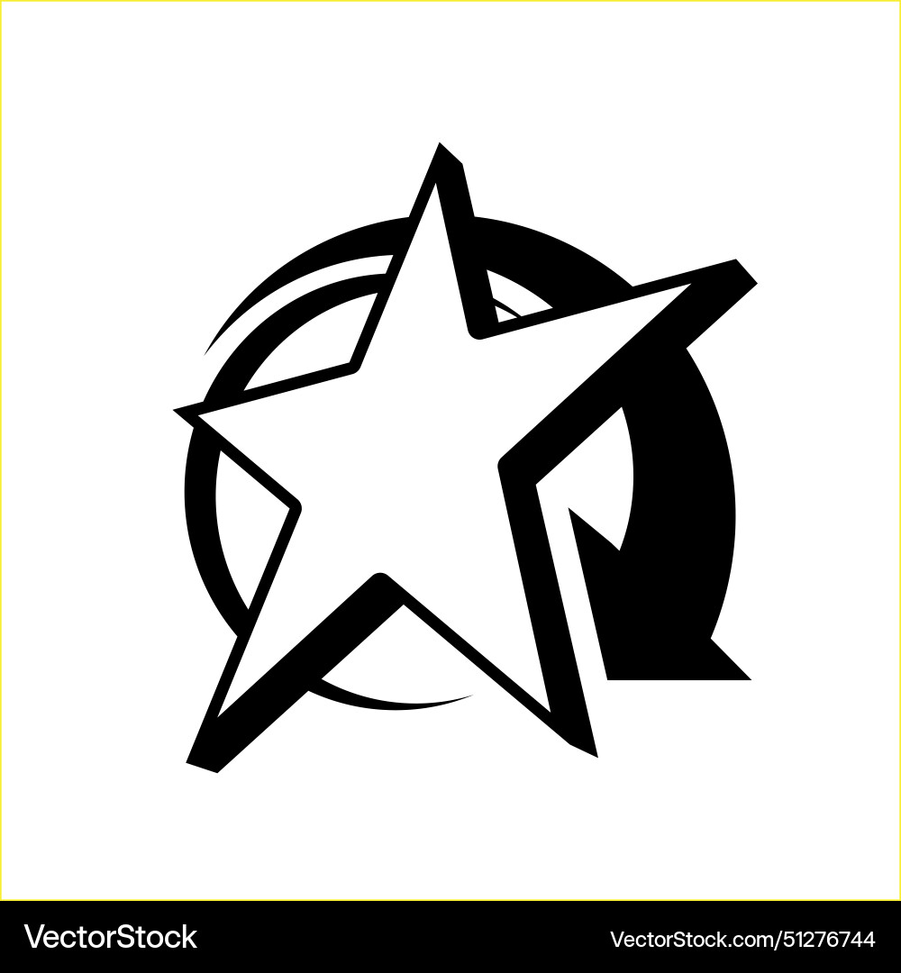 Star symbol or emblem design element Royalty Free Vector