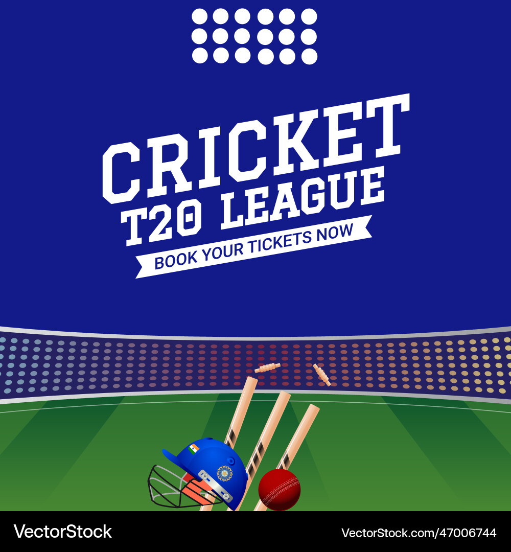 T20 cricket world cup banner design template Vector Image