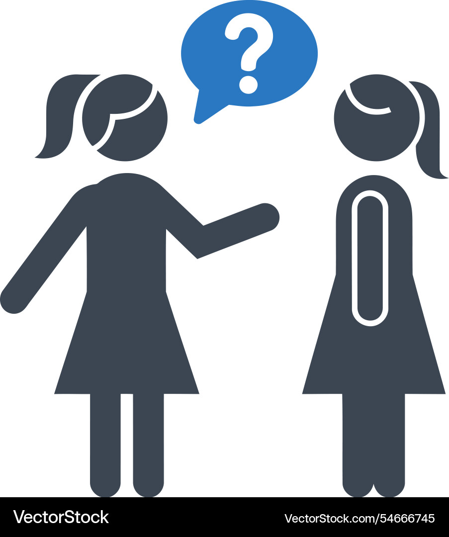 Asking a question icon Royalty Free Vector Image