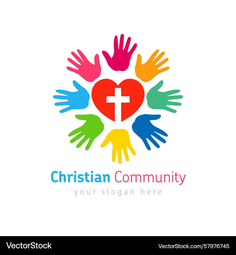 Christian friends community Royalty Free Vector Image