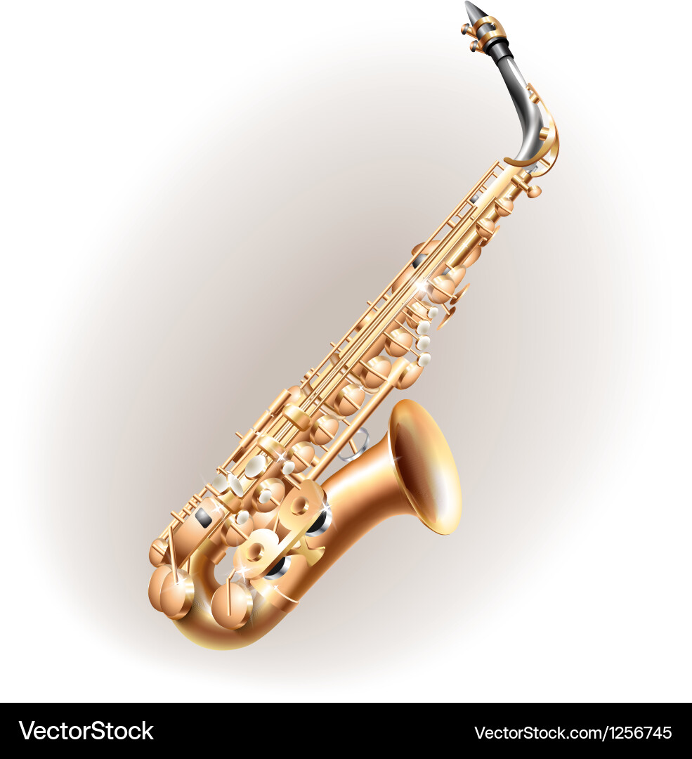 Classical saxophone alto Royalty Free Vector Image