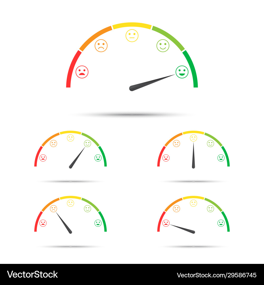 Customer Satisfaction Meter Royalty Free Vector Image
