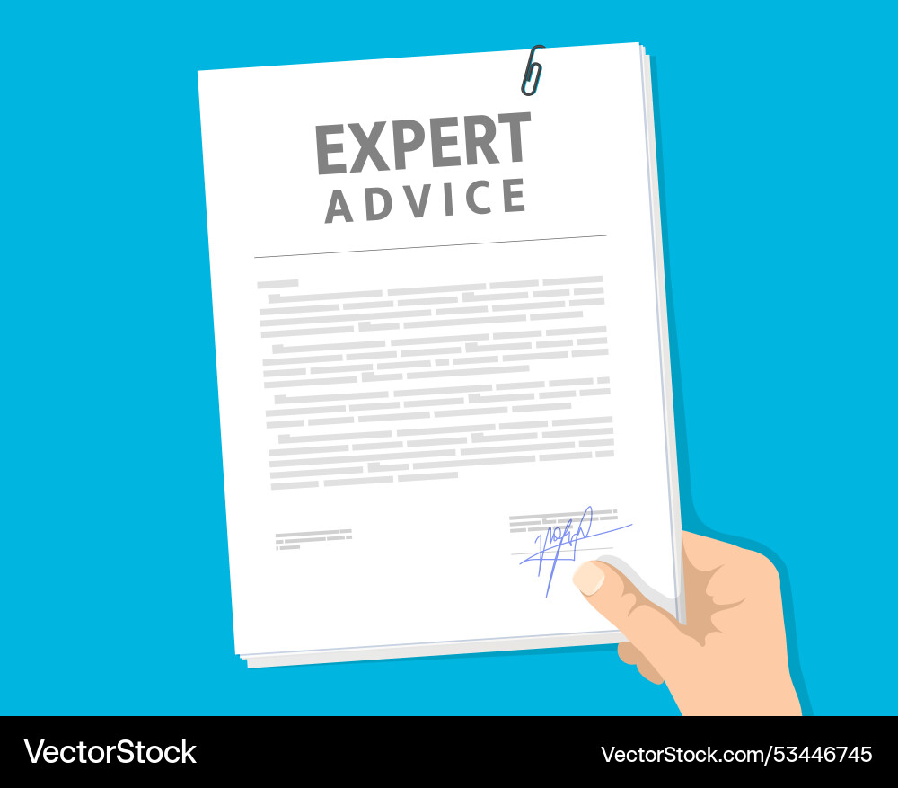 Expert advice knowledge support and consulting Vector Image