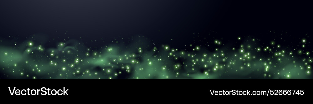 Green glittering dots particles stars magic Vector Image